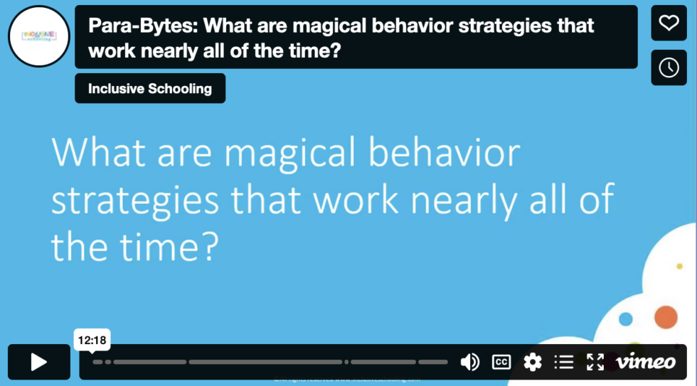 pbaccess-behavior • Inclusive Schooling