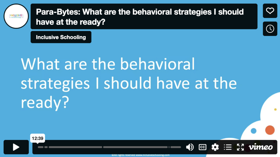 pbaccess-behavior • Inclusive Schooling