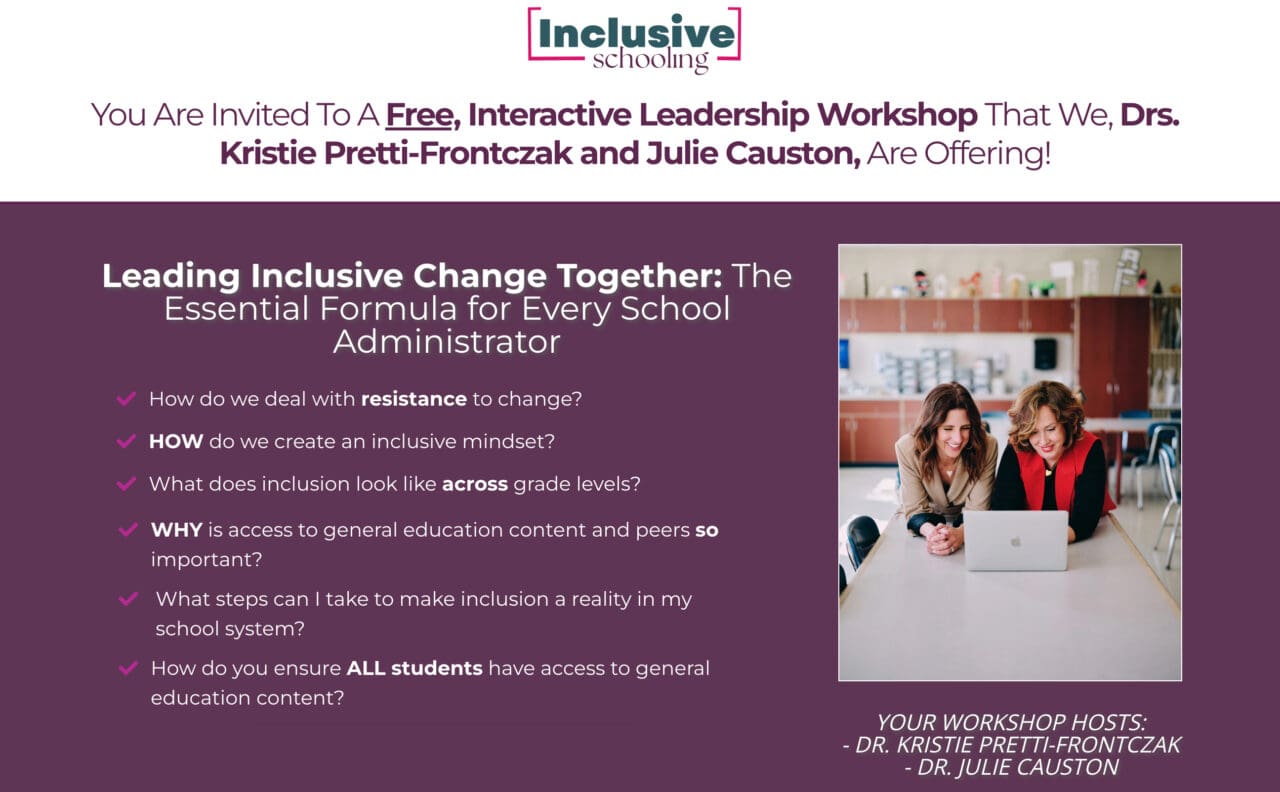 Workshops • Inclusive Schooling