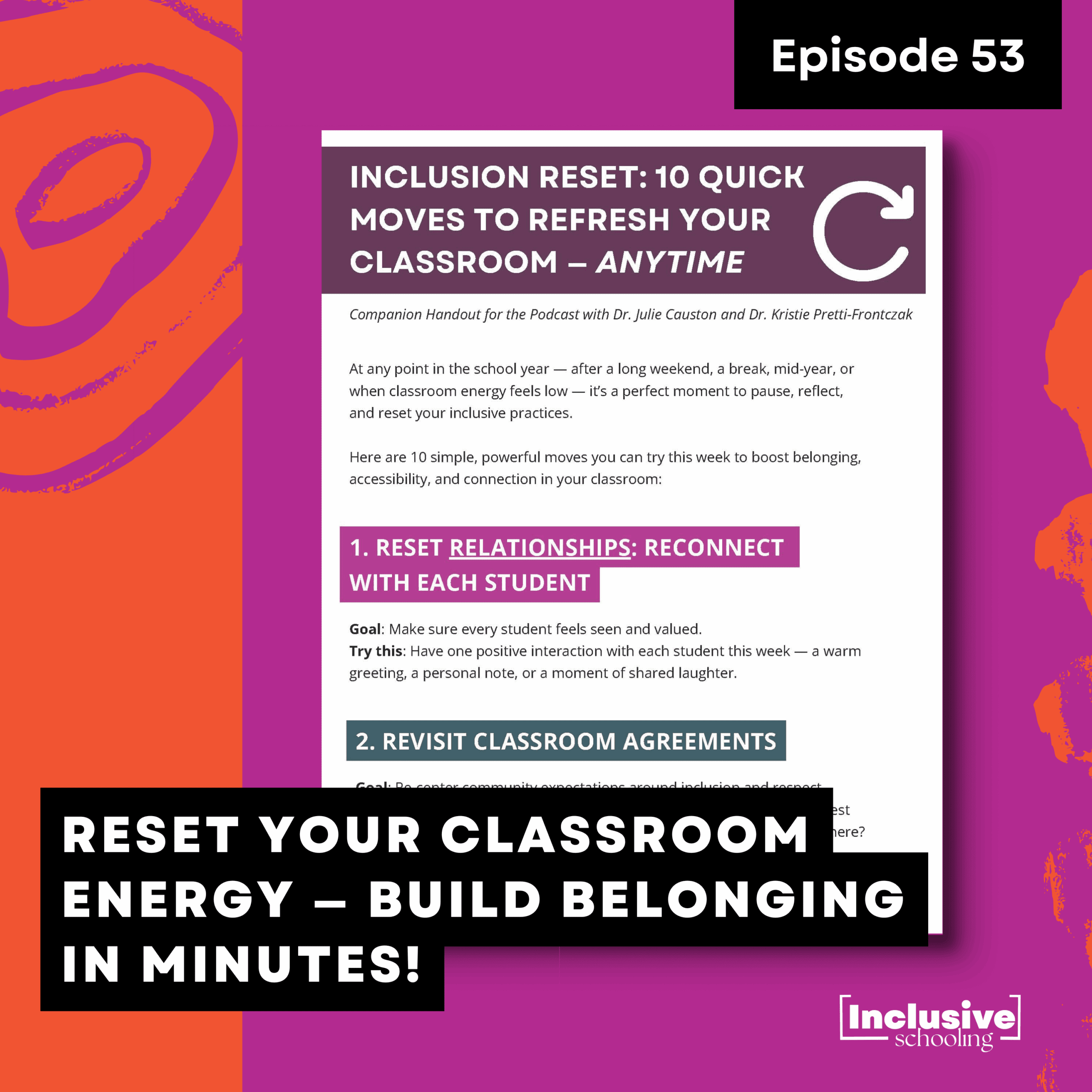 10 Quick Inclusion Wins: Reset and Refresh • Inclusive Schooling